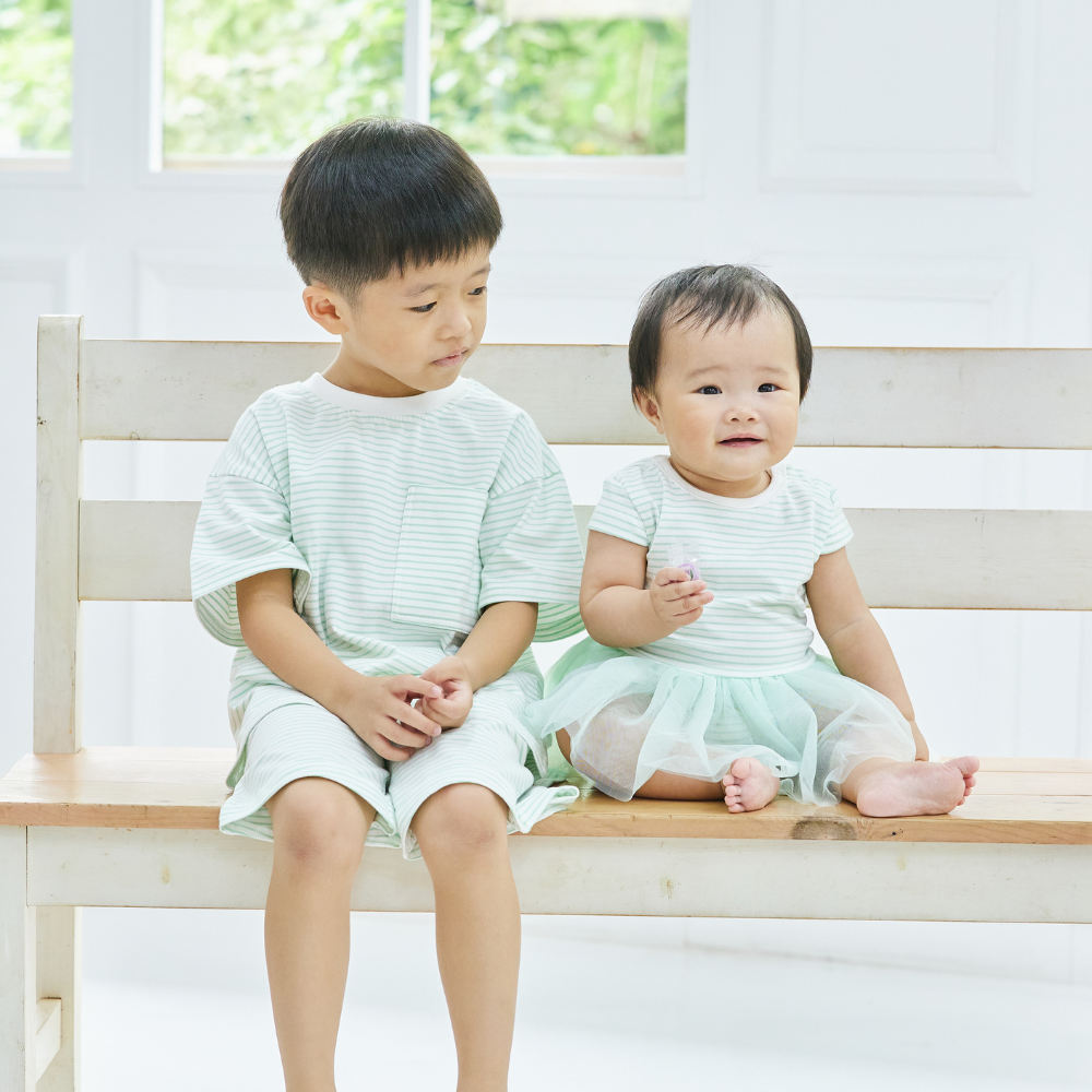 ORGANIC COTTON TULLE ONESIE - MINT | Hello Little Boo